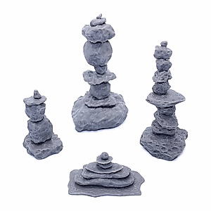 Cairns, 3D Printed Tabletop RPG Scenery and Wargame Terrain for 28mm Miniatures