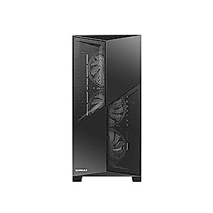 Raidmax ATX Desktop Computer Gaming PC Case Mid Tower PC Case with addressable RGB x3 ARGB Fans ATX PC Case USB 3.0 Tempered Glass PC Case Mesh Window Computer Case with 3 ARGB LED Black PC Case -X627