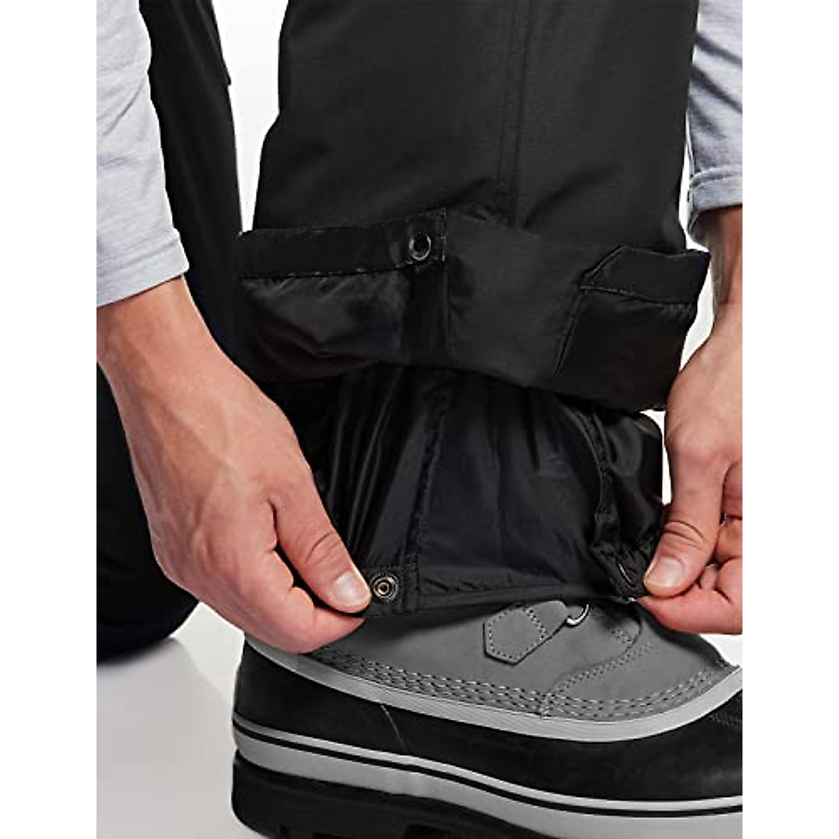 TSLA Men's Winter Snow Pants, Waterproof Insulated Ski Pants, Ripstop Windproof Snowboard Bottoms, Cargo Alpha Black, Large