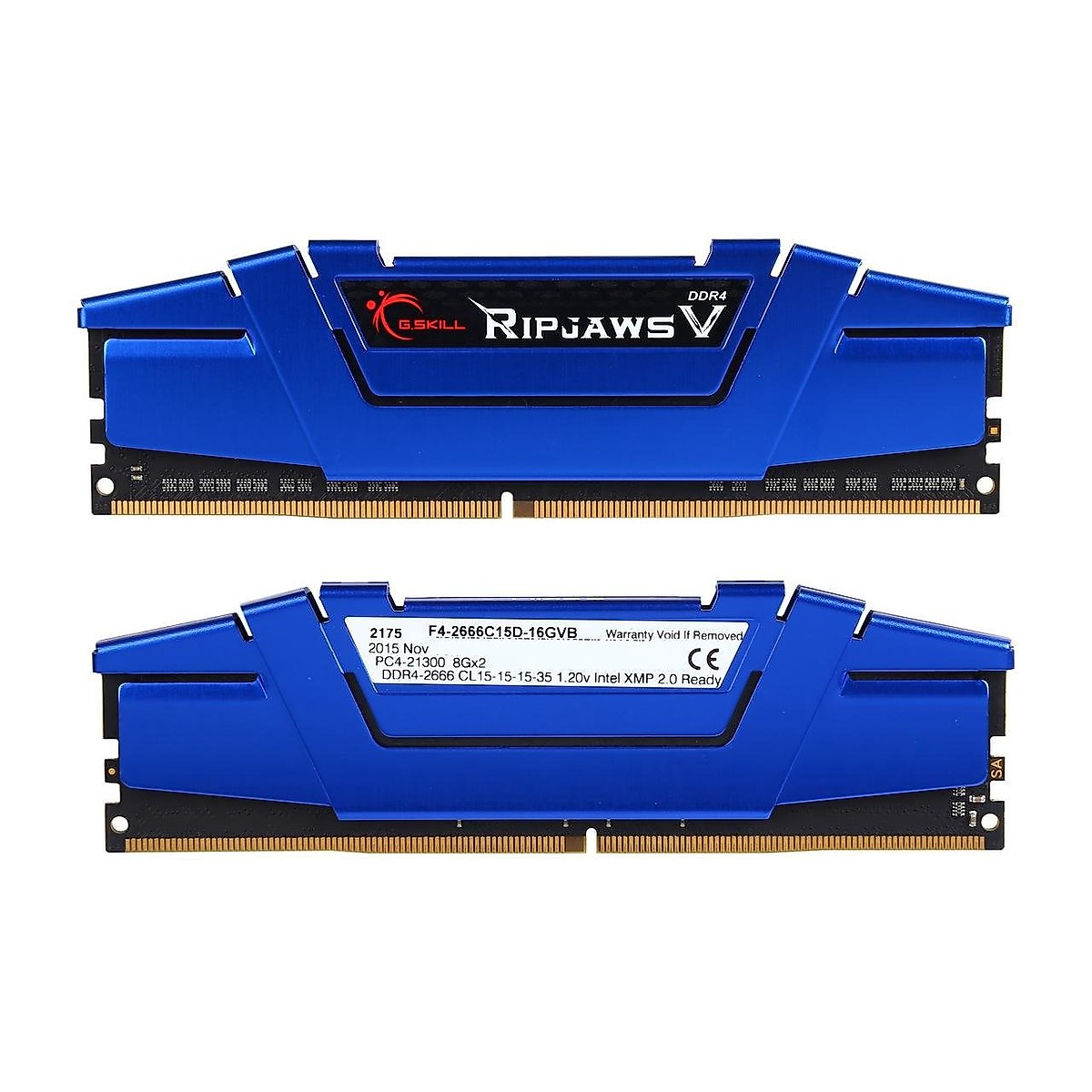 G.Skill F4-2666C15D-16GVB Ripjaws V 16GB DDR4-2666 C15D-16GVB DIMM Memory Kit - Blue