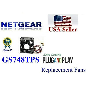 Cisco 1x Extra-Cooling Plug-and-Play Replacement Fan for Netgear GS748TPS, Compatible with Server, Desktop