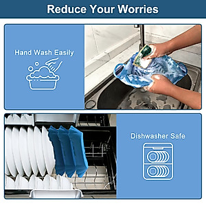 Permanent Warranty 8 Inch Silicone Air Fryer Liner 2 Pack Reusable 100% Food Grade Silicone Air Fryer Liner (Red/Blue)