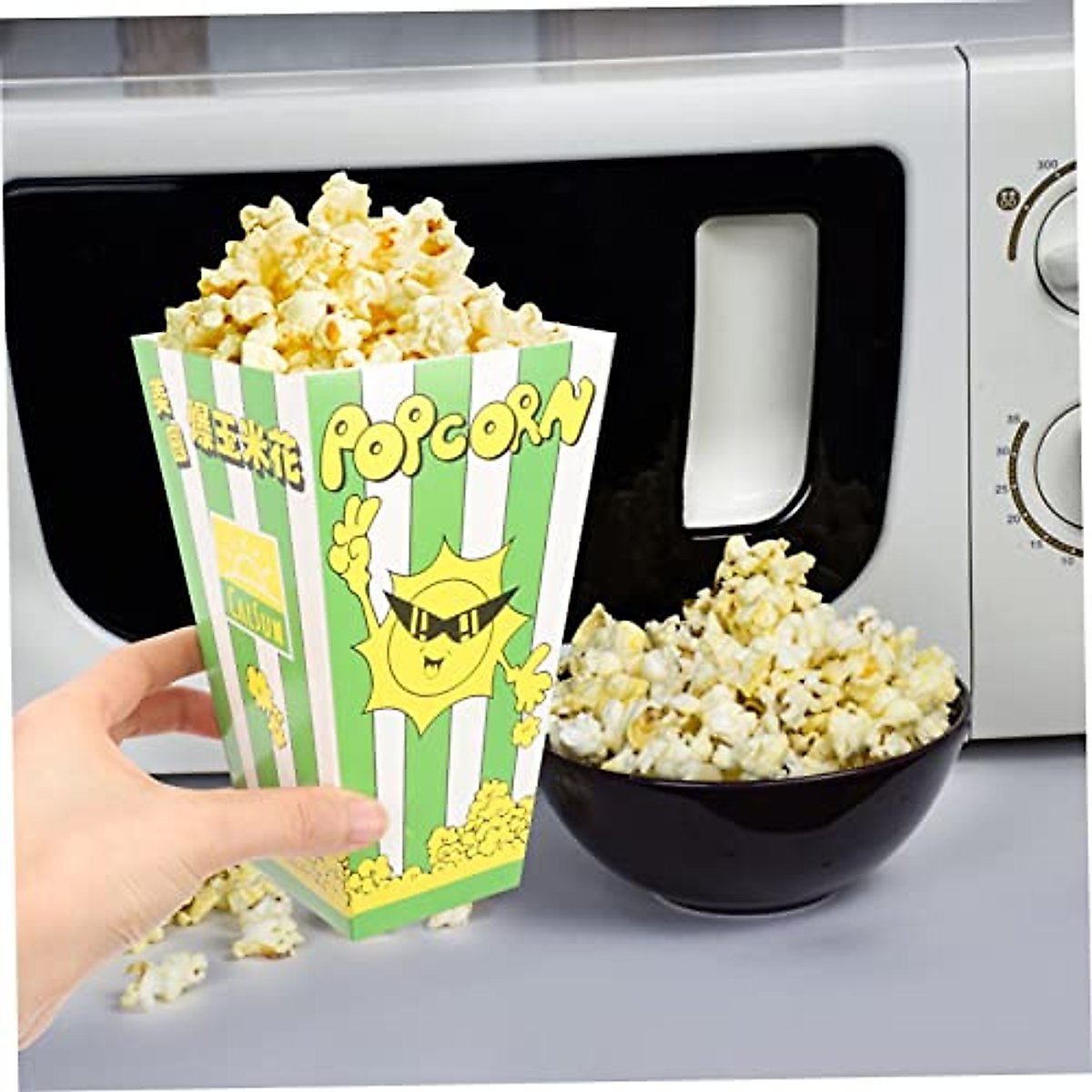 NOLITOY 100pcs Popcorn Boxes Snack Container Snack Box Container Ornament Container Disposable Popcorn Boxes Snack Containers Party Snack Container Popcorn Bucket Food Box Container Box