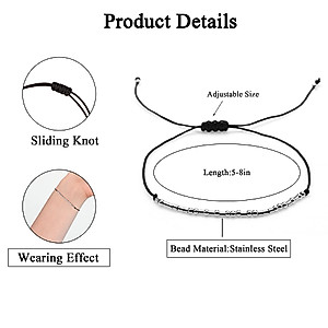 JoycuFF Morse Code Bracelets for Women Gifts for Women Birthday Christmas Gifts Women Gifts Bracelets for Women (Always In My Heart)