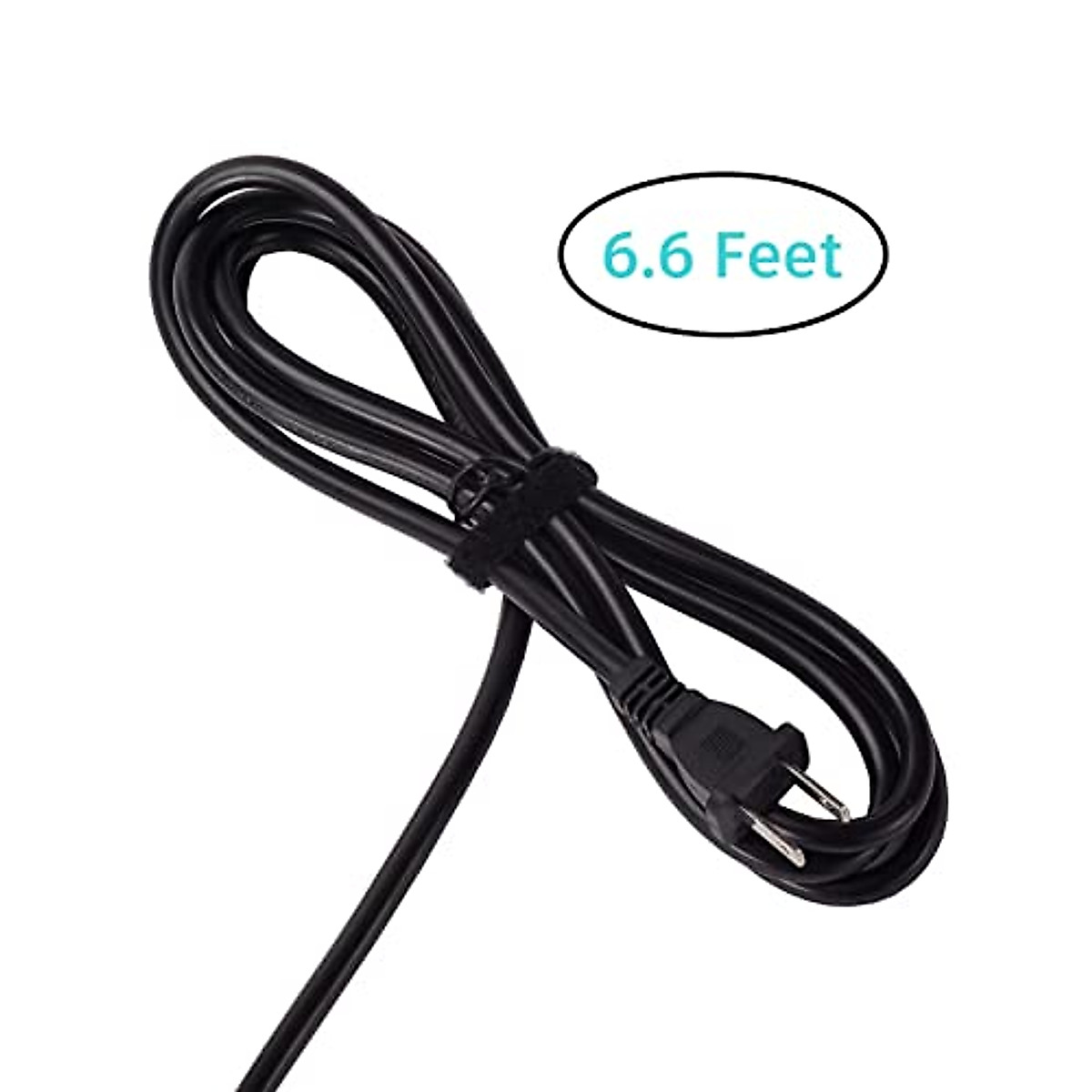 2 Prong Power Strip Surge Protector with 3 Outlet 4 USB, Two Prong Power Cord 6.6 FT Extension Cords for Non-Grounded Outlets Black