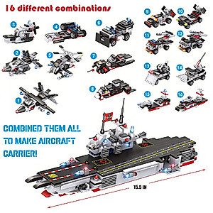 570 PCS Robots Building for Kids - Build a Robot Construction Bricks Mecha Assembly Toys Vehicle Sets Compatible with Lego, Gift for Boys Girls 6-12