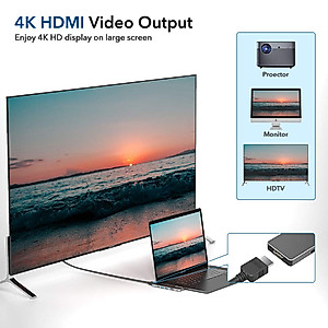 USB C Hub Adapter for MacBook Pro 2016/2017,Wavlink MacBook Air USB Adapter with 40Gbps Thunderbolt 3 Port (5K@60Hz), 100W PD, 4K HDMI, SD/Micro Card Reader,USB-C and 2 USB 3.0