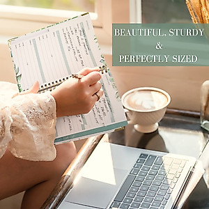 Simplified Greenery Address and Password Book with Alphabetical Tabs - The Perfect Spiral Bound Address Organizer incl. Address Labels, Contact and Phone Section