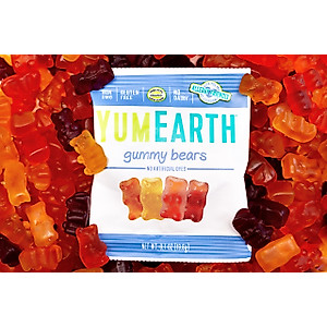 YumEarth Organic Gummy Bears - Fruity Gummy Candy Snack Packs, Gluten Free Snacks for Kids - Allergy Friendly, Non-GMO, No Artificial Flavors or Dyes - Assorted Flavors, 0.7 Oz - 15 Count (Pack of 1)