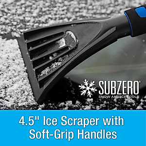 SubZero 80052 52" Extension Quick-Release Handle Ice Scraper and Pivoting Snow Broom (Colors May Vary)