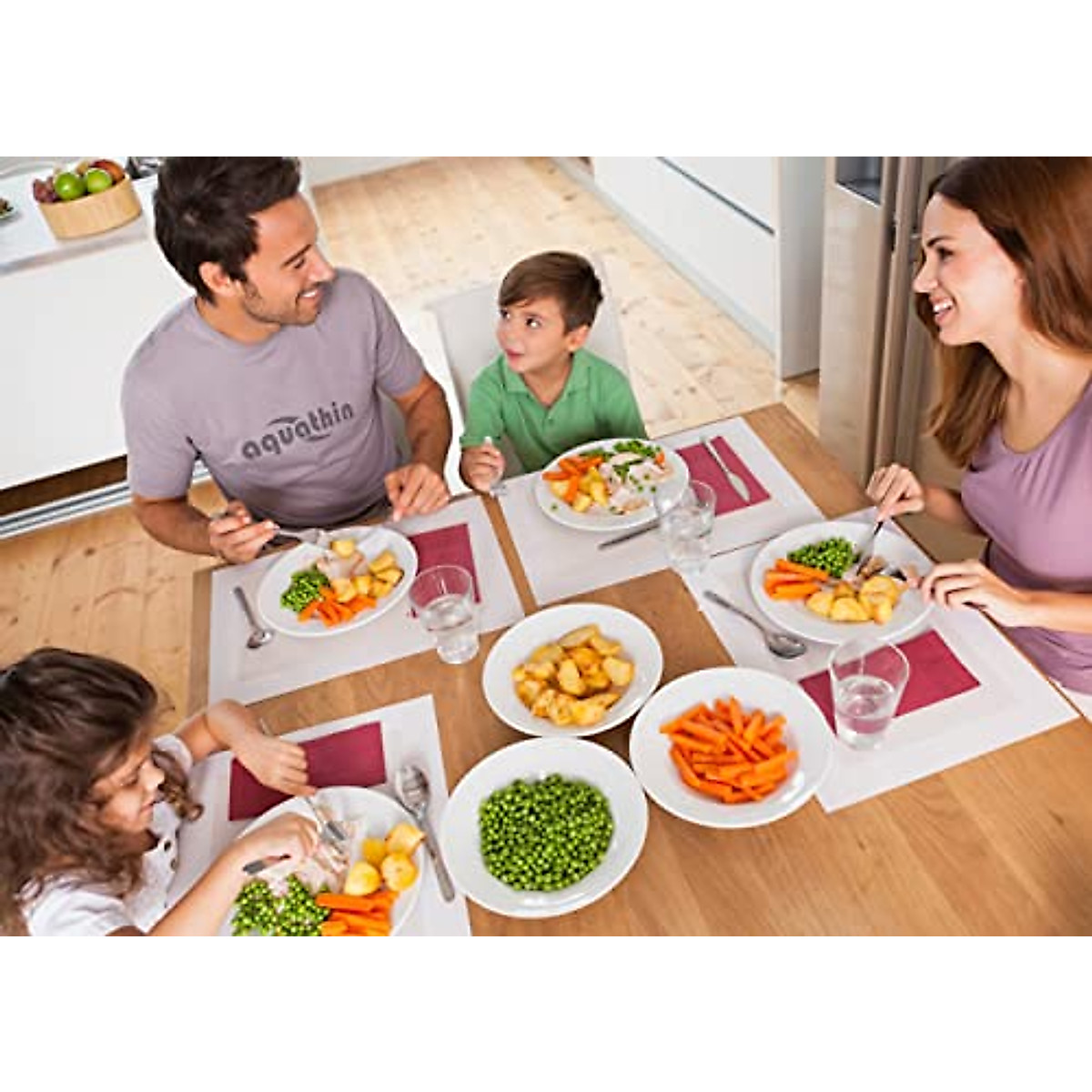 EasyDancing Salad Dessert Plate 7.5inch White Porcelain Dinner Set of 6 with Round Flat Design Good for the Gift