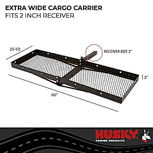 Husky 81148 Extra Wide Steel Cargo Carrier - 500 lb. Capacity