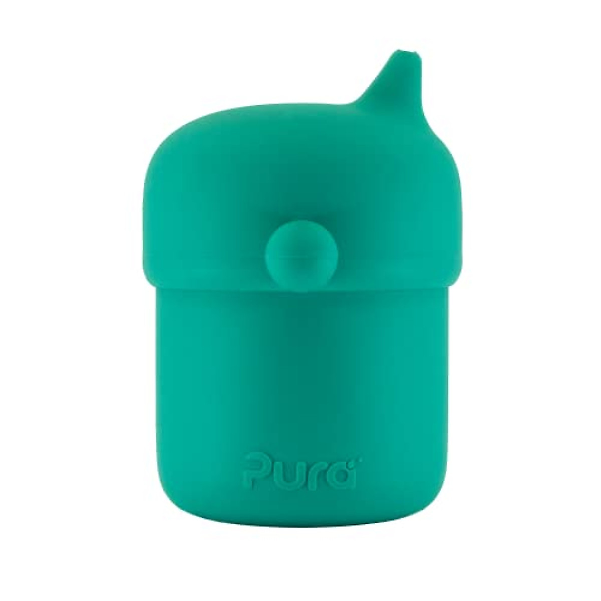 Pura my-my Silicone Sippy Cup - Training Cup, Reusable, Platinum Food Grade Medical Grade, Spill Proof Cups for Kids, Toddlers, Babies & Infants - 2-Pack Mint + Straw, Moss Combo