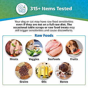 5Strands Pet Raw Food Intolerance Test, at Home Sensitivity Test for Dogs & Cats, 315 Items, Hair Analysis, Accurate for All Ages and Breed, Results in 5 Days - Chicken, Beef, Duck