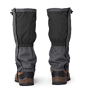 Leg Gaiters , watertight and adjust Snow Boot Gaiters , Outdoor Hiking Gaiters for Men & Women Adult , Snow Boot Gaiters for Hiking , Hunting , Running(black)