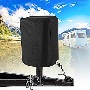 Electric Tongue Jack Cover, 600D Waterproof Universal Trailer RV Electric Tongue Jack Protective Head Cover [Size 14″H x 5″W x 10″D]