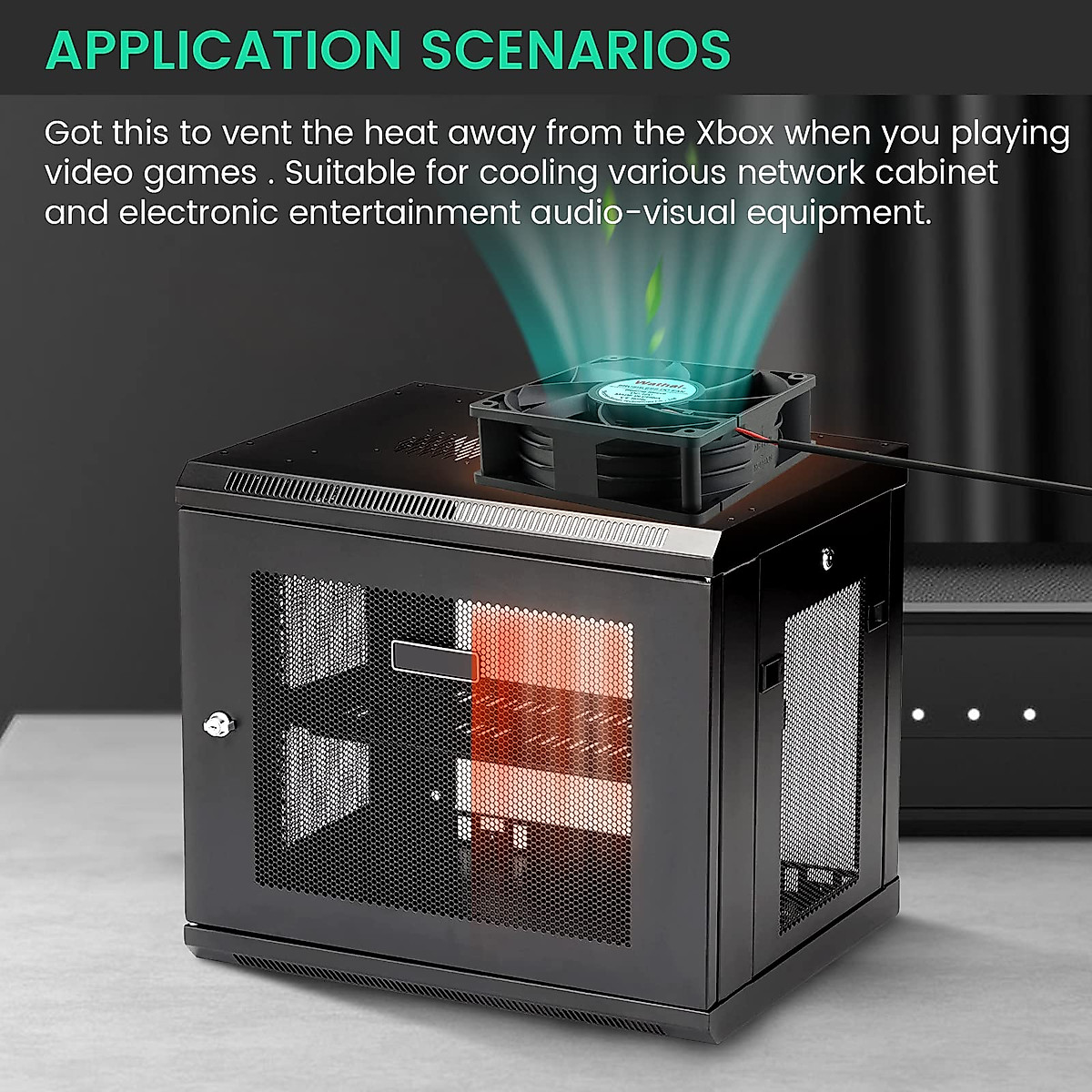 Wathai AC 110V 240V 120mm x 38mm Muffin Fan with Variable Speed Controller for Doorway, Room to Room, Wood Stove, Fireplace, Network Cabinet Circulation Cooling