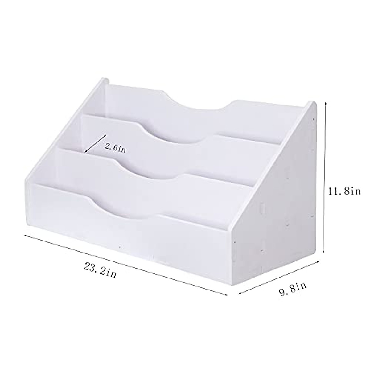 Kid's Bookcase Display Stand Kids Book Rack Storage Bookshelf/Book Shelf Case Organizer Wooden White