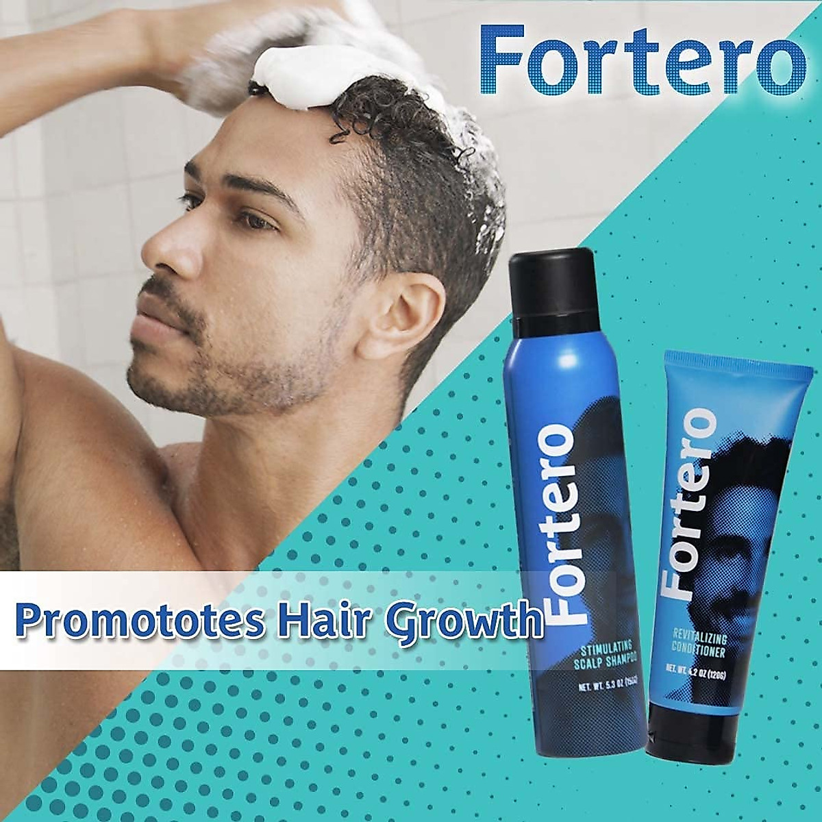 Fortero Carbonic Acid Shampoo for Hair Growth and Treating Hair Loss - AMAZON EXCLUSIVE PACKAGE- Thickening Hair Growth Shampoo with Thin, Dry or Damaged Hair, Anti Dandruff (Large, 300g)