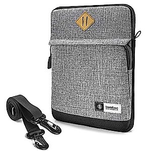 tomtoc Tablet Shoulder Sleeve Bag for 12.9-inch New iPad Pro (6th/5th/4th/3rd Gen) 2022-2018 with Magic Keyboard and Smart Keyboard Folio or Logitech Slim Folio Pro Case, Front Pocket for Accessories