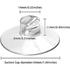 YeeBeny 8Pcs Shower Caddy Connectors Suction Cups for Bathroom, Heavy Strength Large Suction Cups Without Hooks, Replacement Suction Cups Compatible with Zenna Home, Simple Houseware, GeekDigg