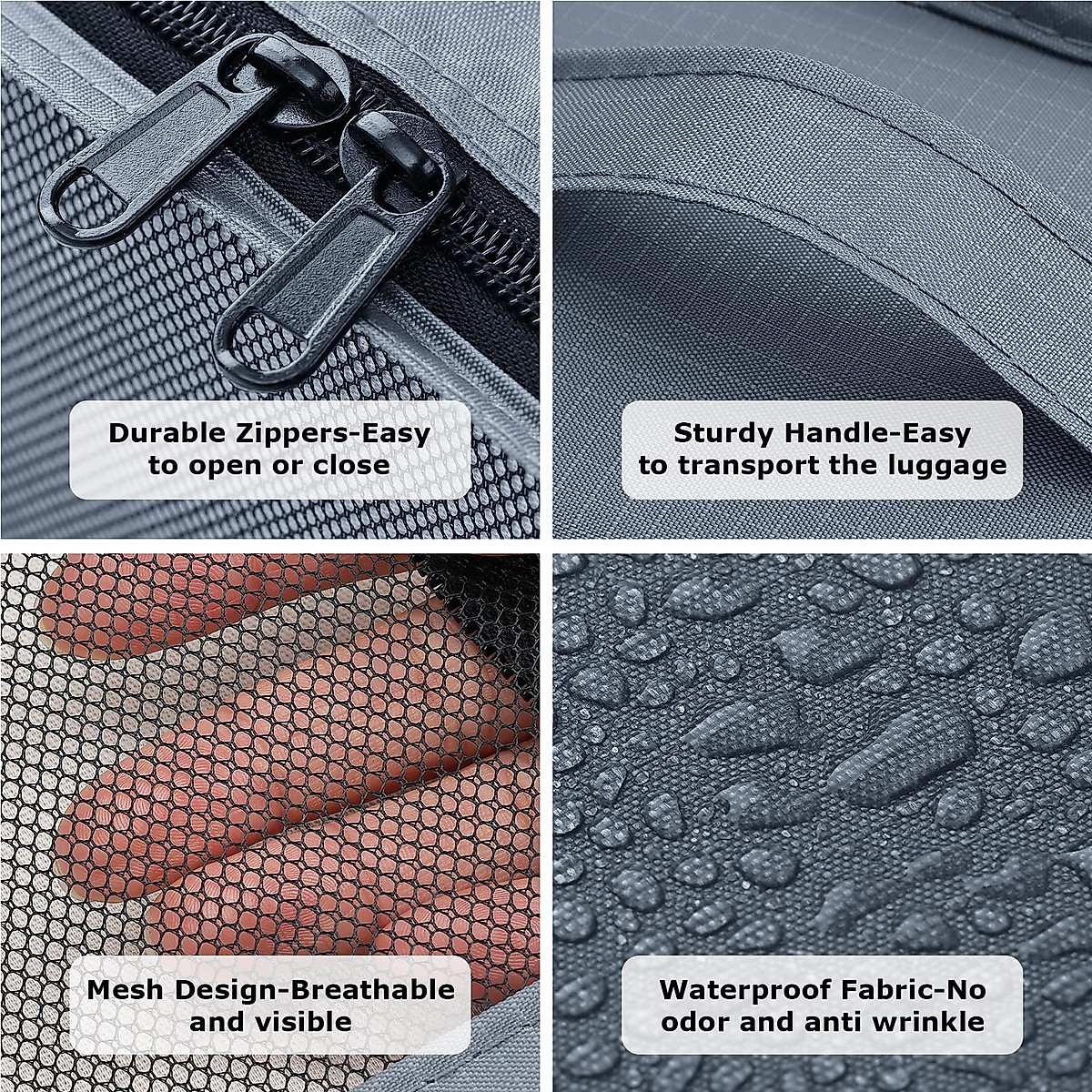 Packing Cubes for Travel 11 Sets of Packing Cubes for Suitcases, Travel Cubes Organizer, Luggage Organizer with Shoes Bag Underwear bag Electronics Bag（Grey）