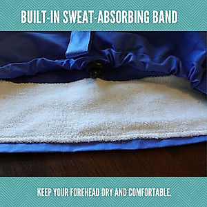 First Lifesaver Working Cap with Buttons and Ribbon Tie for Women, Long Hair (Euro Midnight Flowers)