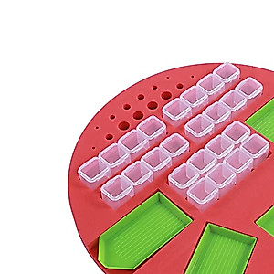 Pssopp Rhinestone Painting Tools Tray Storage Rack, Rhinestone Painting Tools Accessories Kit Storage Containers for DIY Craft Arts