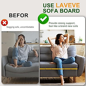 LAVEVE Heavy Duty Couch Cushion Support for Sagging Seat 20.5''x81'', Thicken Solid Wood Sofa Under Cushions Boards,Perfectly Fix and Protect Seat, Extend Sofa Life