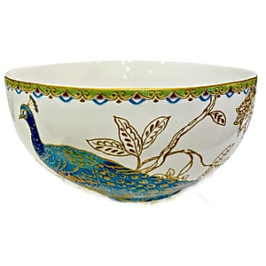 222 Fifth Replacement 5.5 " Diameter Salad Cereal Bowl PEACOCK GARDEN (quantity: 1 New Bowl)