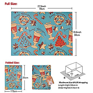 SmoTecQ Christmas Gift Wrapping Paper, Made from Recycled Kraft Paper, 10 Pack 70X50CM Folded Sheets with 10 Gift Tags