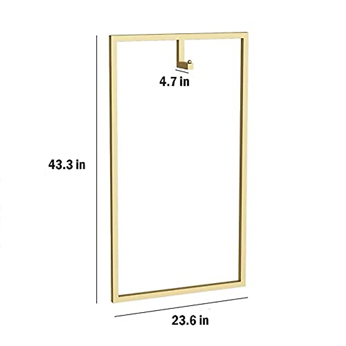 WFDERAN Modern Simple Clothing Store Heavy Duty Metal Display Stand,Wall-Mounted Garment Rack,Clothes Rod,Bathroom Rectangle Hanging Clothes Towel
