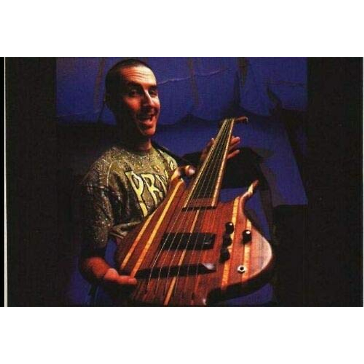 Mini Guitar for Primus LES Claypool Rainbow Bass Display