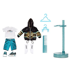 Rainbow High River Kendall – Teal Boy Fashion Doll with 2 Complete Doll Outfits to Mix & Match and Doll Accessories, Great Gift for Kids 6-12 Years Old, Blue