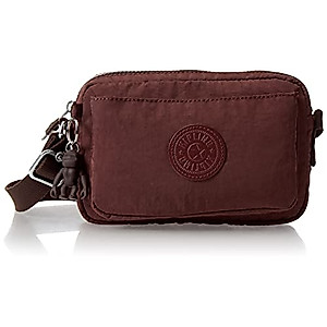 Kipling Womens Abanu Crossbody Bag, Mahogany, 7.75 L x 5.25 H 3 D US