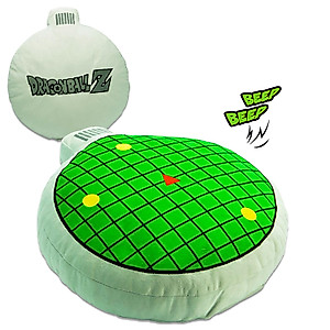 Dragon Ball Z Pillow for Kids - Bundle with Dragon Ball Z Radar Cushion with Sound for Boys and Girls Plus Dragon Ball Z Stickers | Dragon Ball Throw Pillow