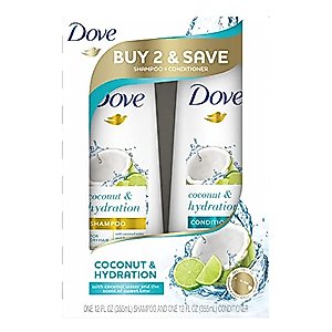 Dove Nourishing Secrets Shampoo and Conditioner for Dry Hair Coconut & Hydration for Everyday Use, 12 Fl Oz (Pack of 2)