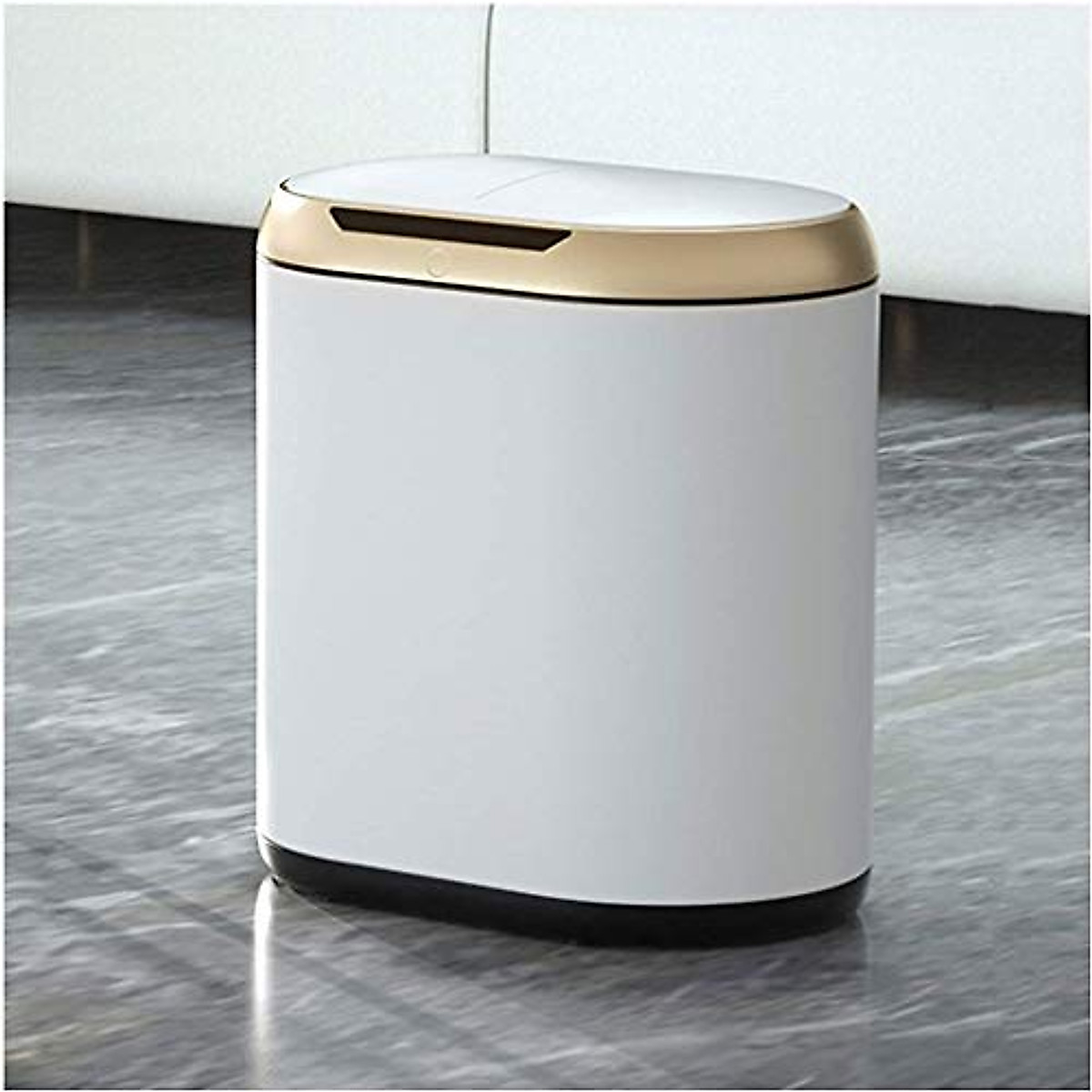 LXXSH Modern Smart Waterproof Trash Can Simple Electric Trash Can with Lid 10L Induction Trash Can, Perfect for Home, Kitchen, Office Trash Can for Bedroom (Size : A)