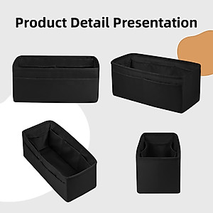 DGAZ Purse Organizer Silky Smooth,Silk,Luxury Handbag Tote in Bag Shapers, Women- Fits Birkin25/30/35/40 Bags (Black, BK35)