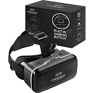 Video Glasses - VR Headset for Android Phones with Bulit in Button - for Kids | Grey 1