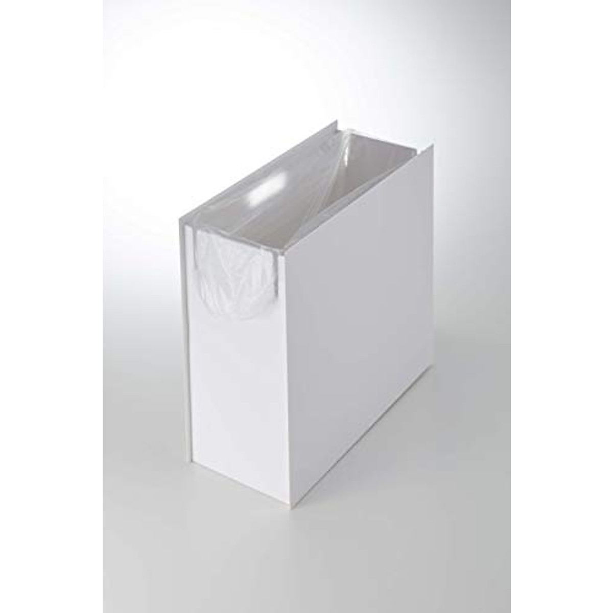 Yamazaki Home Modern Garbage Waste Basket with Handle | Plastic | Trash Can, One Size, White