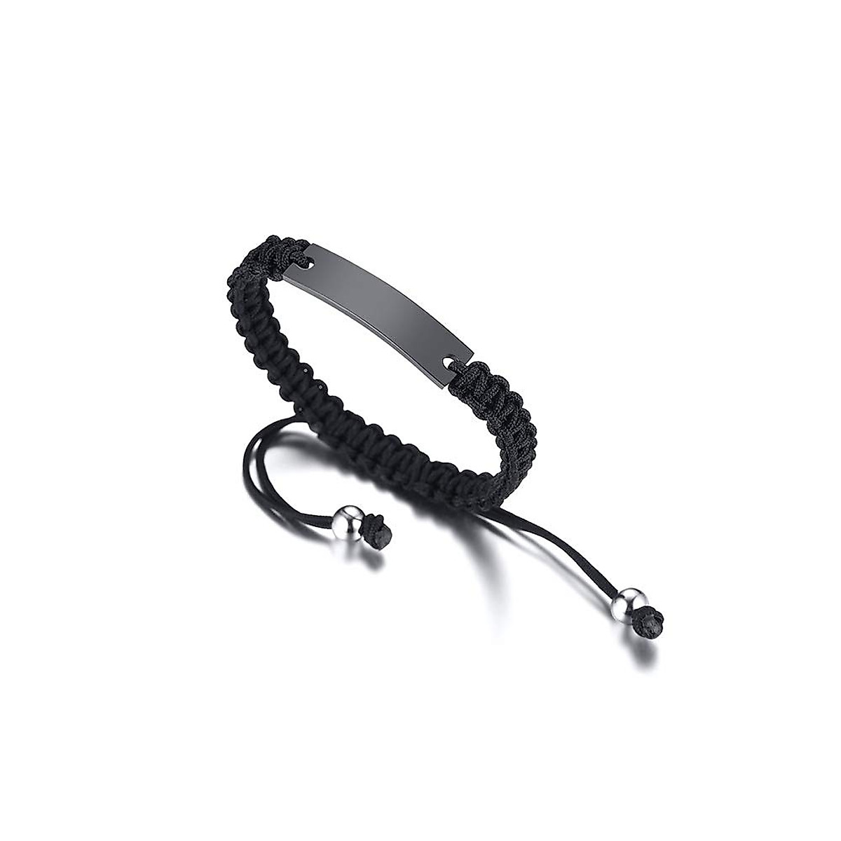 VNOX Name Quote Personalized Bracelets for Men Women Custom Customize Friendship Couple Bridesmaid Gift Jewelry Handmade Braided Rope Bracelet Anniversary Christmas Gift,Set of 2,3,4,5