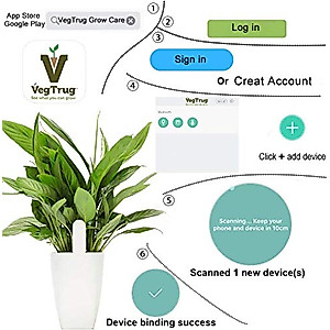 WANFEI Plant Monitor Soil Test Kit,Flower Care Soil Tester Smart Plant Tracker Intelligent Sensor Plants Detector Bluetooth Monitor for Light Moisture Fertility Temperature Level for iOS and Android