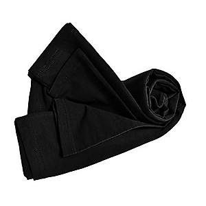 Natural Uniforms Women's Under Scrub Tee Crew Neck Long Sleeve T-Shirt (Black, Medium)