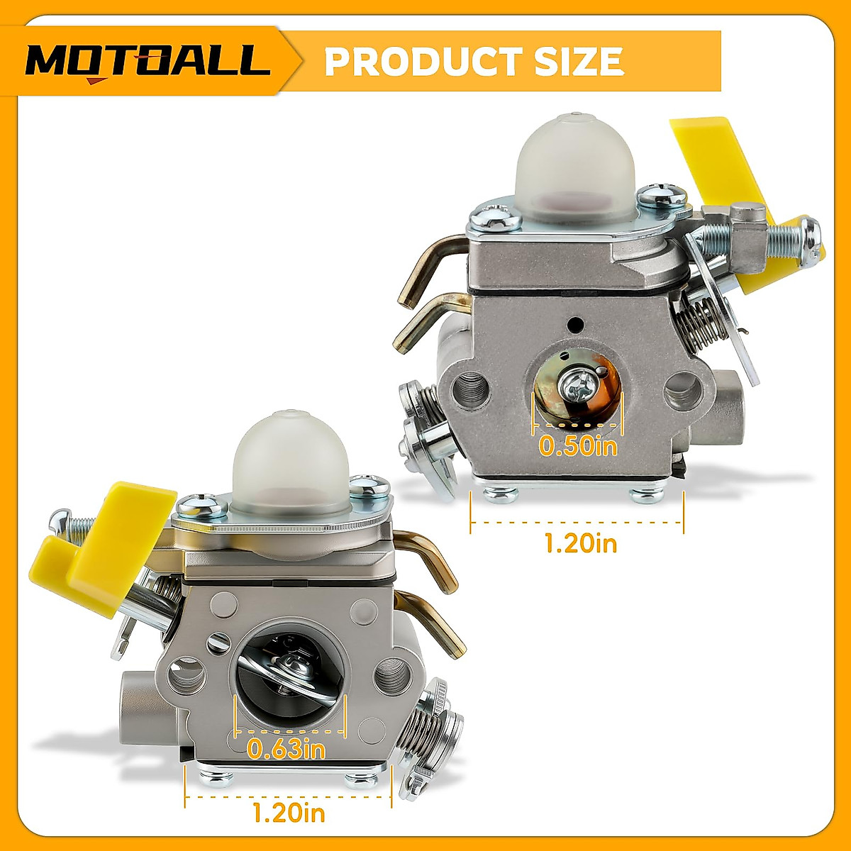 MOTOALL C1U-H60 Carburetor Blower for Homelite Ryobi RY28100 RY28120 RY28121 RY28140 RY28141 RY28160 RY28161 25cc 26cc 30cc Trimmer with AC04122 Air Filter Kit