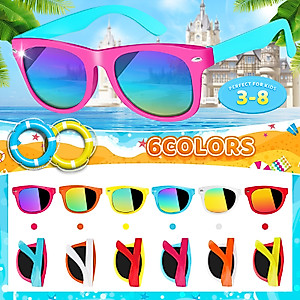 24 Pack Kids Sunglasses Bulk,Kids Sunglasses Party Favor,Neon Sunglasses with UV400 Protection,Boys Girls Age 3-8,Goody Bag Favors,Beach Pool Birthday Graduation Party Supplies,Great Gift for Kids