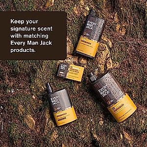 Every Man Jack Sandalwood 2-in-1 Mens Bar Soap - Wash and Shampoo for All Skin and Hair Types - Ultra Hydrating Made with Natural Ingredients like Shea Butter, Aloe Vera, Glycerin - 6oz