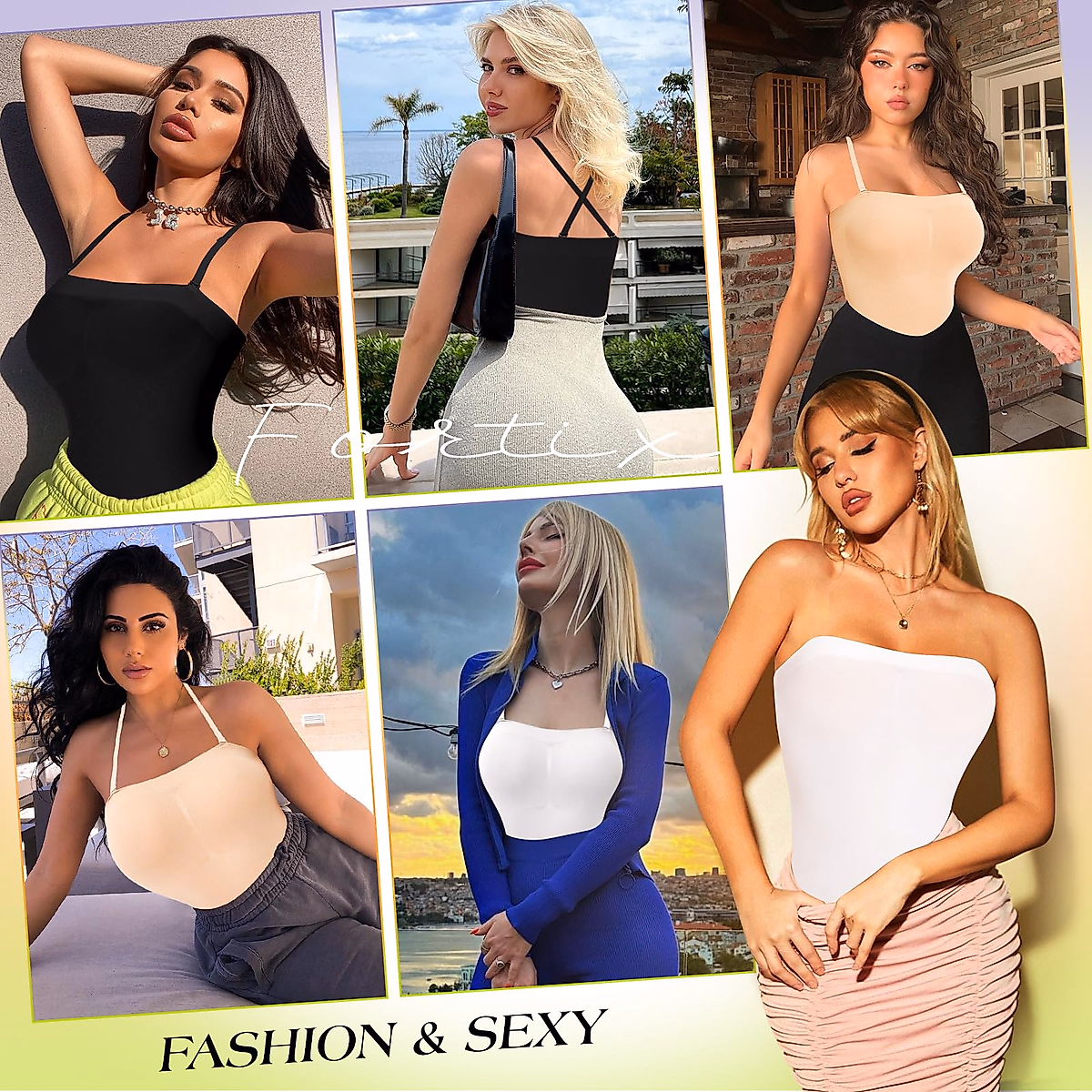 Strapless Shapewear Bodysuit for Women Tummy Control Full Body Shaper Snacthed Bodysuit Seamless Under Dresses