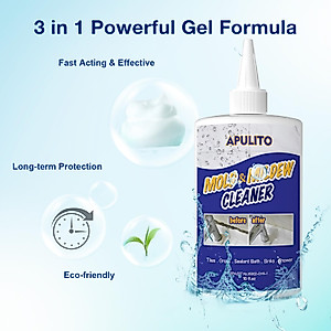 APULITO Home Mold Stain Cleaning Gel Mildew Cleaner Gel for Bathroom Kitchen Household