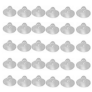 GDQLCNXB 18mm/0.7" Furniture Desk Glass Transparent Anti-Collision Suction Cups Sucker Hanger Pads for Glass Plastic Without Hooks,30PCS